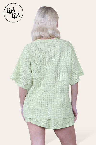Oversized T-Shirt & Matching Shorts Co-Ord in Green – RELA RELA
